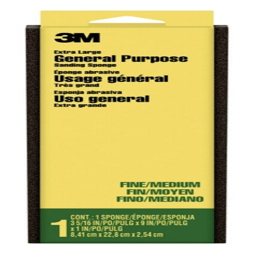 3M 7010312905 - Extra Large Sanding Sponge, 910XLA-12-CC, Fine/Medium Grit