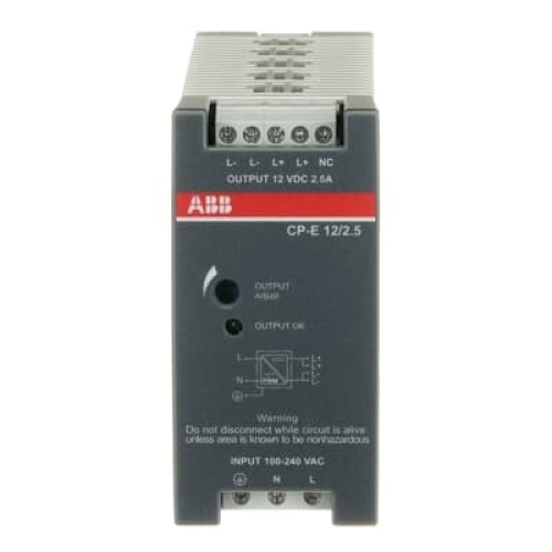 ABB 1SVR427032R1000 - CP-E 12/2.5 Power supply In:100-240VAC Out: 12VDC/2.5A