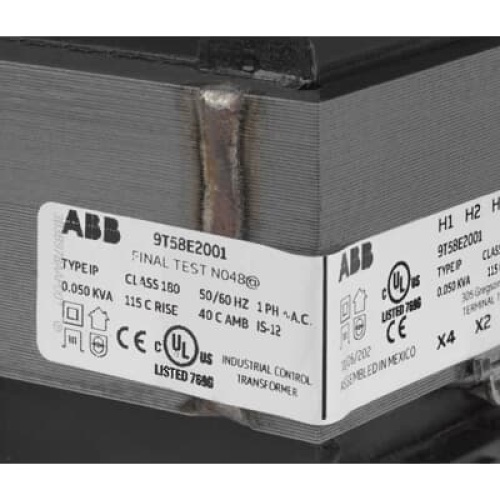 ABB 9T58E0064 Industrial Control Transformer - 1 Phase, 100 VA