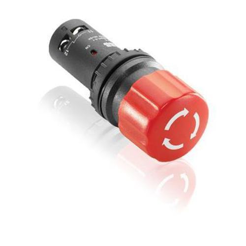 ABB CE3T-10R-11 Compact Emergency Stop - Twist release - Mushroom 30mm - Red - Non-illuminated ...