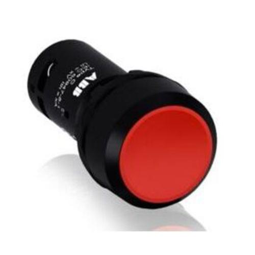 ABB CP1-10R-01 Compact Pushbutton - Momentary - Flush - Red - Non-illuminated - Black plastic - 1NC
