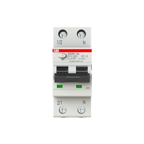 ABB DS201-C13A30UL - Residual Current Circuit Breaker, Two Pole, 240 VAC