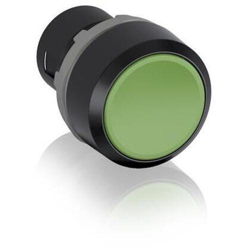 ABB KPR1-100G Modular Reset Pushbutton - Momentary - Flush - Green - Non-illuminated - Black ...