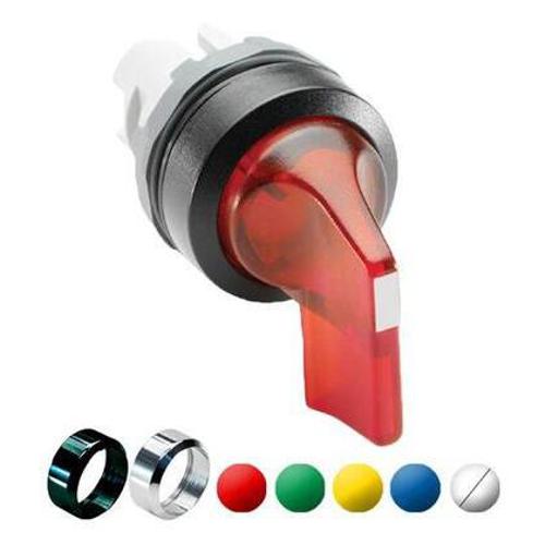 ABB M3SS5-11L Modular Selector Switch - 3-Pos Momentary, spring return from A and C to B - Long ...