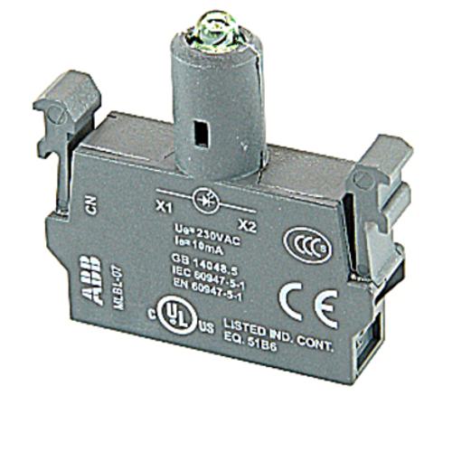 ABB MLBL-07L Modular LED block - 230 V AC, integrated LED - Blue - Illuminated
