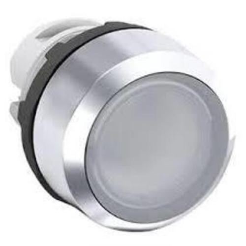 ABB MP1-11W Modular Pushbutton - Momentary - Flush - White - Illuminated - Black plastic - No ...