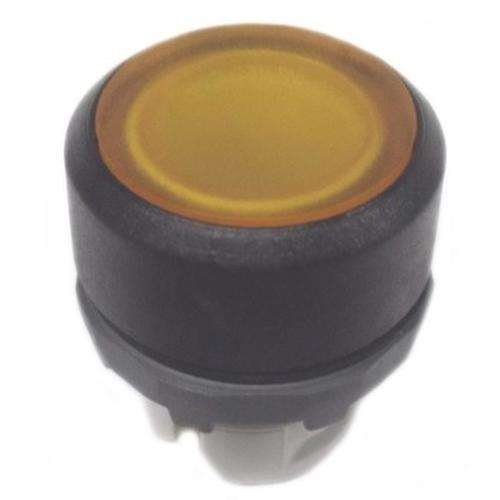 ABB MP1-11Y Modular Pushbutton - Momentary - Flush - Yellow - Illuminated - Black plastic - No ...