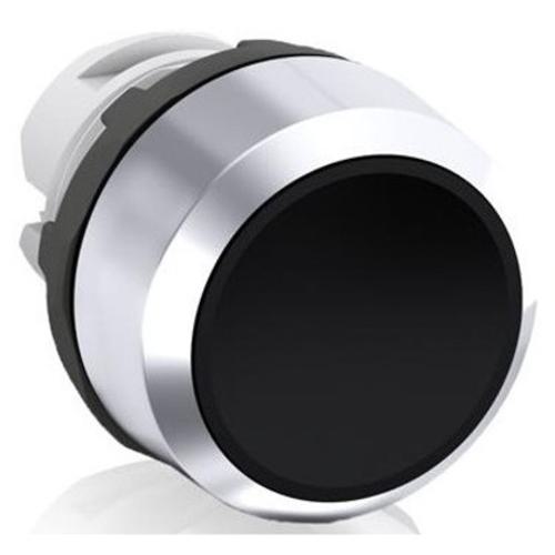 ABB MP1-30B Modular Pushbutton - Momentary - Flush - Black - Non-illuminated - Chrome metal - No ...
