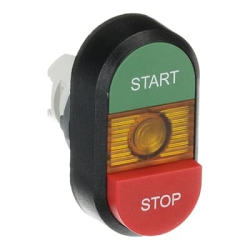 ABB MPD15-11Y Modular Double Pushbutton - Momentary - Flush/Extended - Green/Red Actuator ...