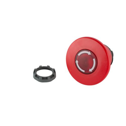 ABB MPMT4-11R Modular Emergency Stop - Twist release - Mushroom 60mm - Red - Illuminated - Black ...