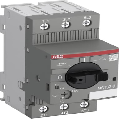 ABB MS132-10B Manual Motor Starter - 1 Amp, 3P, 600 VAC