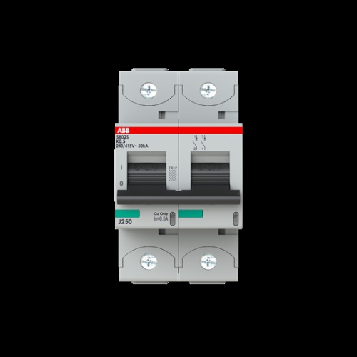 ABB S802S-K0.5 High Performance Circuit Breaker - 0.5 Amp, Two Pole, 690 VAC