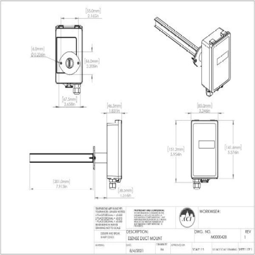 ACI 130164 ESENSE-D Carbon Dioxide Duct Gas