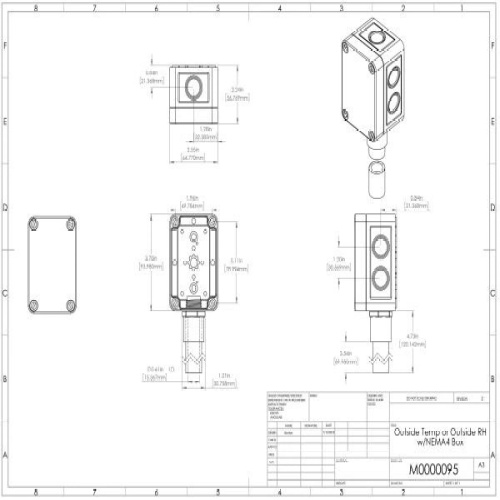 ACI 136427 A/TT100-O-1-4X 100 Ohm Outside Air RTD