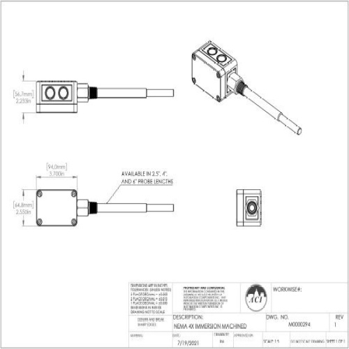 ACI 143301 Transmitter Immersion