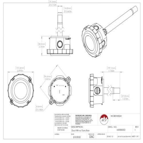 ACI 145992 A/RH3-1.8K-D Duct Humidity
