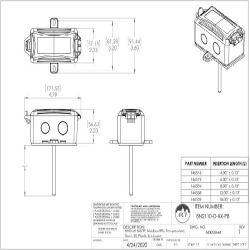 ACI 146519 BN2110-D-6-PB Temperature Duct Input Module
