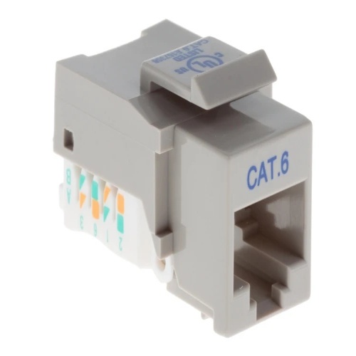 Cable KEYTLS-6-GY - Cat 6 Tool Less RJ45 Keystone Jack, Gray