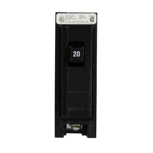 Eaton BAB1020 Thermal Magnetic Circuit Breaker - 240 Max Volt 20 Amp