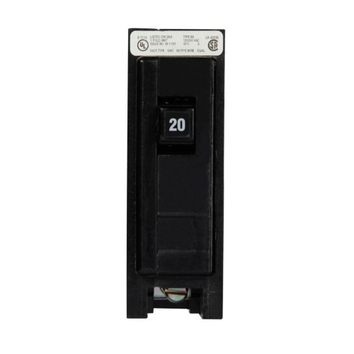 Eaton BAB1020T Thermal Magnetic Circuit Breaker - 240 Max Volt 20 Amp