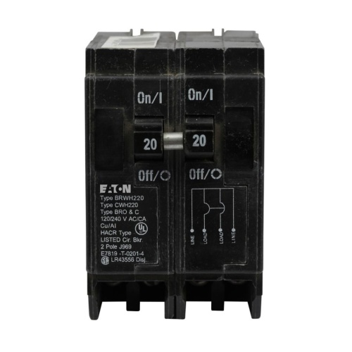 Eaton BWH2200 Main Breaker, 240 Max Volt, 200 Amp, Two Pole