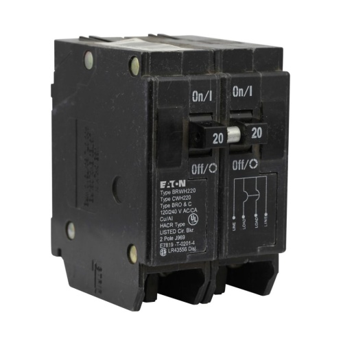 Eaton BWH2200 Main Breaker, 240 Max Volt, 200 Amp, Two Pole