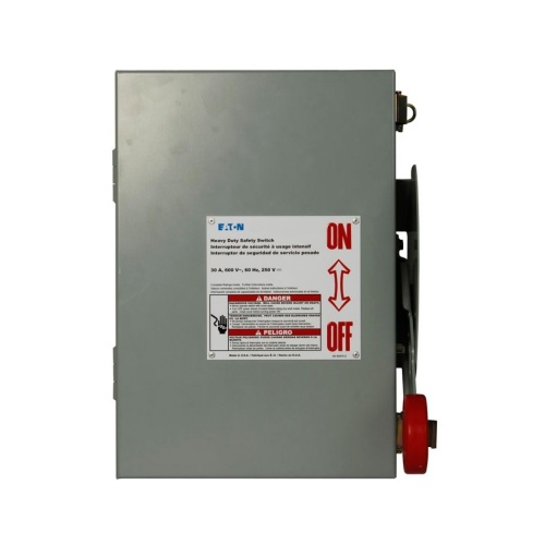 Eaton DH361UDK Heavy Duty Safety Switch - Non-Fusible, ST, 30 Amp