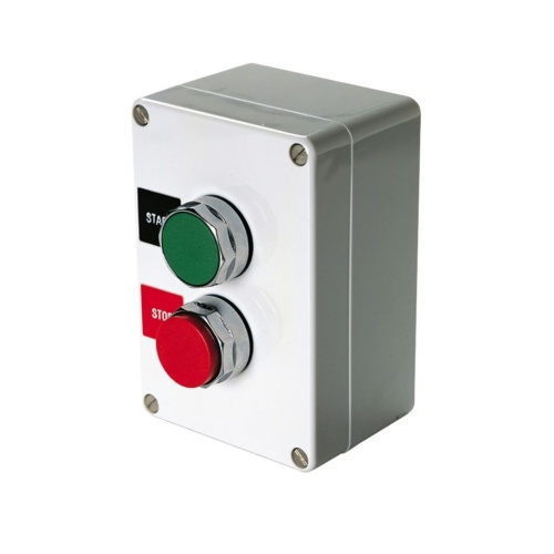 Eaton E22ASB204 Pushbutton, E22 Series, 22.5 mm, Green, Red