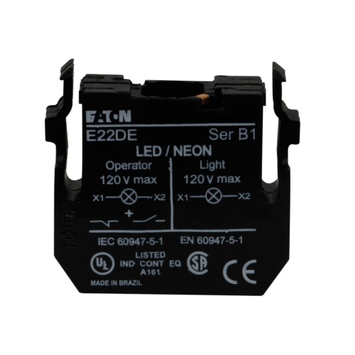 Eaton E22DL24W Pushbutton, E22 Series, 22.5 mm