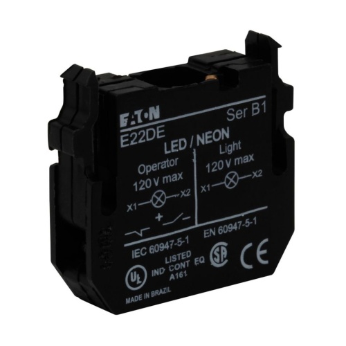 Eaton E22DL24W Pushbutton, E22 Series, 22.5 mm