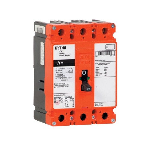 Eaton E2FM100KMA02H11 E2 Series, Three Pole, 1000Y/577 Max Volt, 100 Amp