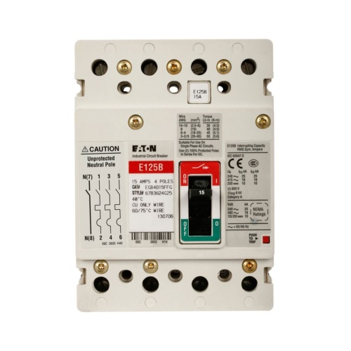 Eaton EGB4032FFG Molded Case Circuit Breaker, G Series, 347 Max Volt ...