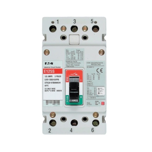 Eaton EGS3125FFGA1 G Series, Three Pole, 600Y/347 Max Volt, 125 Amp