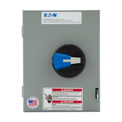 Eaton ER53040UG Rotary Disconnect Switch - 40 Amp, NEMA 1, Three Pole ...