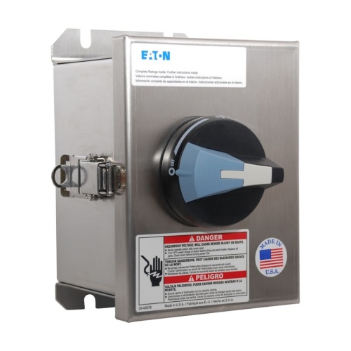 Eaton ER54030UW Rotary Disconnect Switch - 30 Amp, NEMA 4X, Four Pole ...