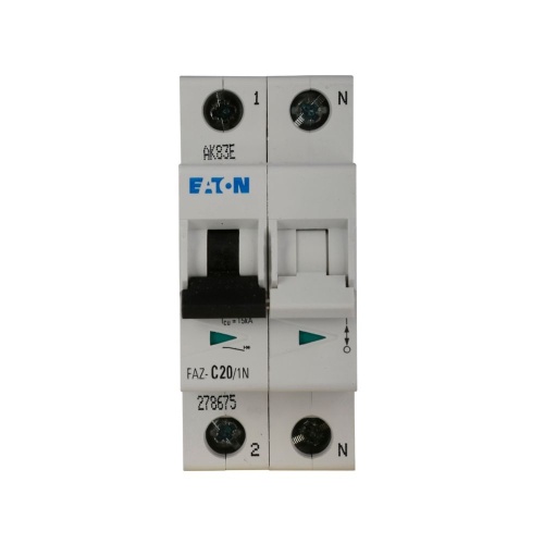 Eaton FAZ-C20/1-NA-DC-SP Mini CB - 20 Amp, Single Pole, 125 VDC, C Curve