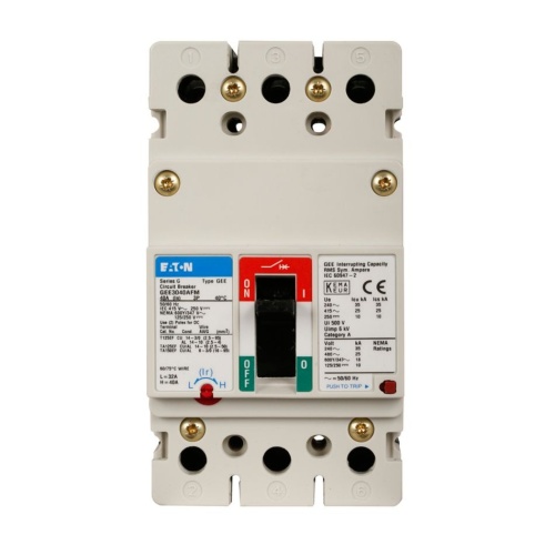 Eaton GEE3050AFM Molded Case Circuit Breaker, G Series, 347 Max Volt ...