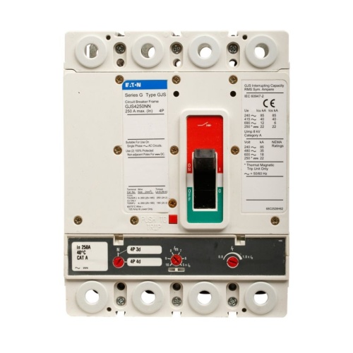 Eaton GJS4160AAM Complete Molded Case Circuit Breaker - 600 Max Volt ...