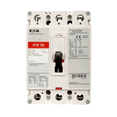 Eaton HFWF3100VL Complete Molded Case Circuit Breaker - 240 Max Volt ...