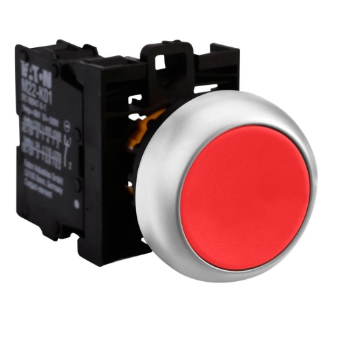 Eaton M22-D-R-K20 Modular Pushbutton, M22 Series, 22.5 mm