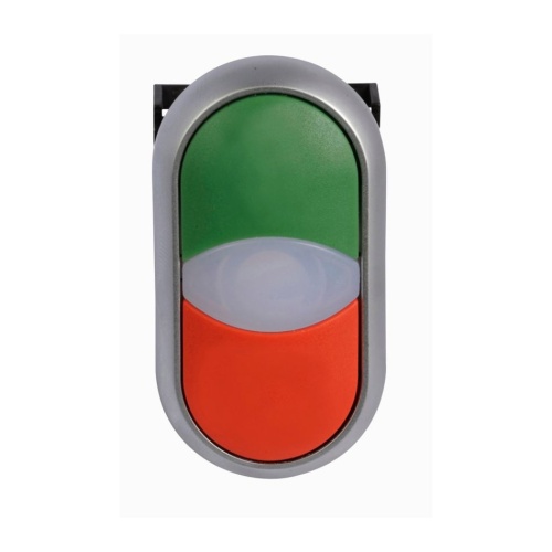 Eaton M22-DDL-GR-ETCH Modular Pushbutton, M22 Series, 22.5 mm