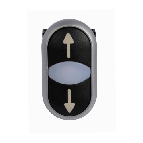 Eaton M22-DDL-S-X7-X7-K20 Modular Pushbutton, M22 Series, 22.5 mm