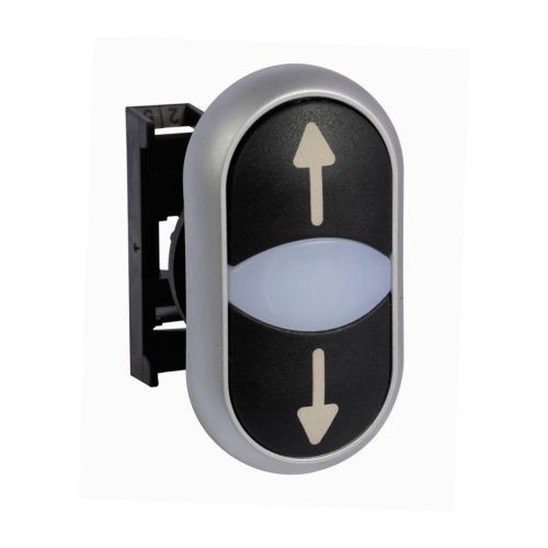 Eaton M22-DDL-S-X7-X7-K20 Modular Pushbutton, M22 Series, 22.5 mm