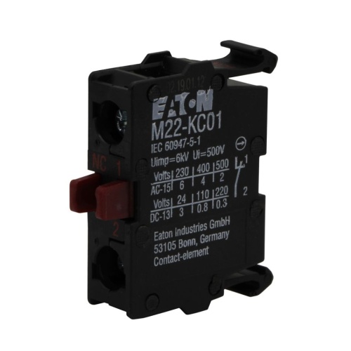 Eaton M22-KC01 Contact Block, M22 Series, 22.5 mm