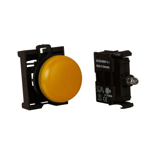 Eaton M22-L-Y-230W Modular Pushbutton, M22 Series, 22.5 mm