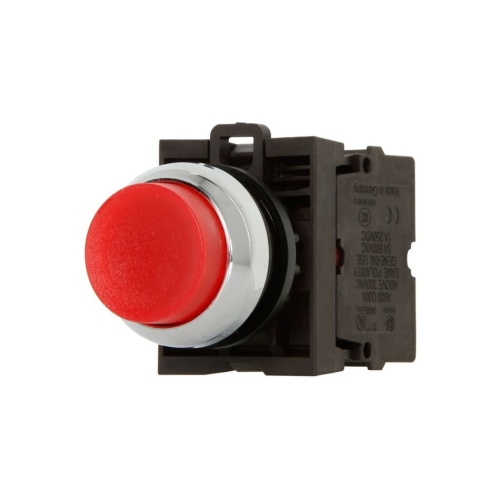 Eaton M22M-DLH-R-K11-R Modular Pushbutton, M22 Series, 22.5 mm