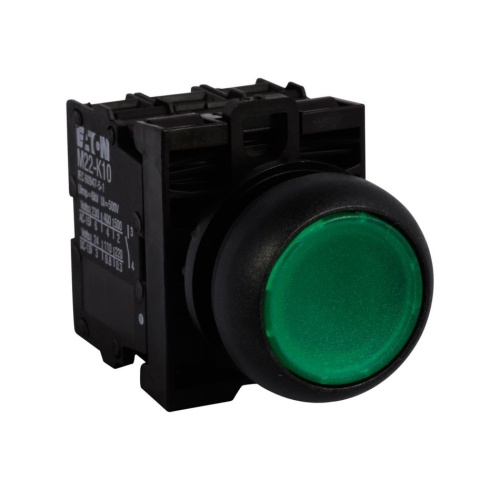 Eaton M22S-DL-G-K11-230G Modular Pushbutton, M22 Series, 22.5 mm