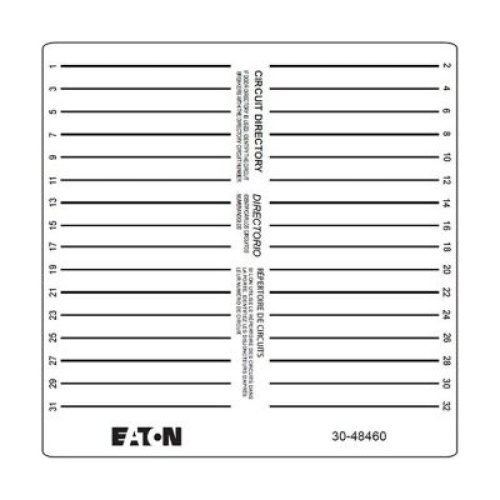 Eaton TCD32 - Circuit Directory