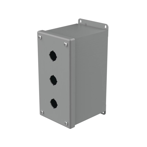 Hoffman E3PBXM Steel 22.5mm Push Button Extra Deep Steel Enclosure