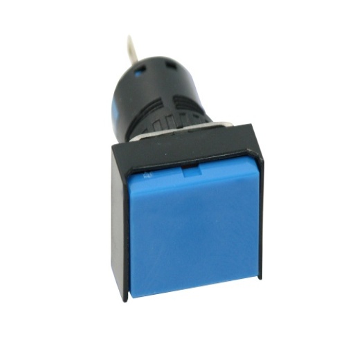 IDEC AB6H-A2-S - A6 Series, Non-Illuminated Pushbutton, Blue, Plastic Rectangle, IP40, 3 Amp, DPDT